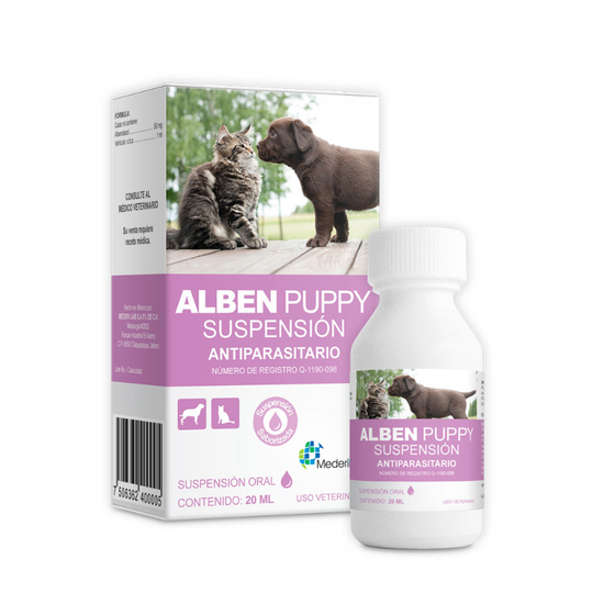 Desparasitante Perro Y Gato Suspensión Alben Puppy 20ml - MederiLab ...