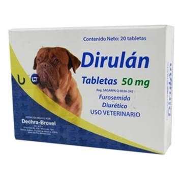 Dirulan Caja 20 tabletas 50 mg - Brovel – Mister Mascotas