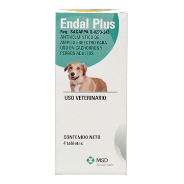 Endal Plus 4 Tabletas – MSD Salud Animal – Mister Mascotas